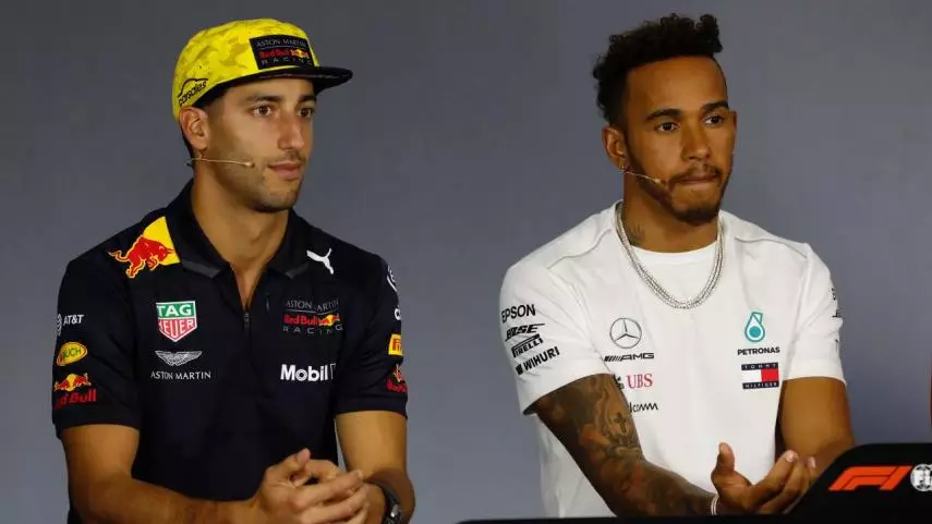 Daniel Ricciardo i Lewis Hamilton