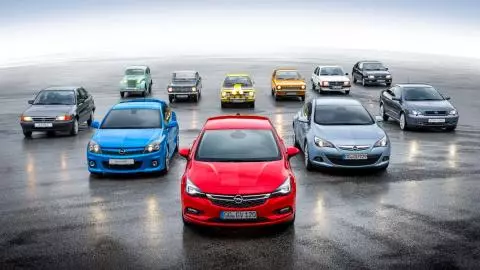 11 generations Opel Kadett and Astra