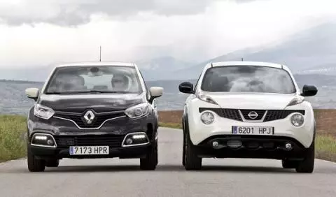 Nissan Juke һәм Renault Captur фронты