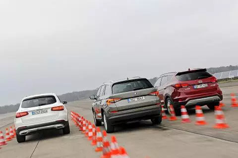 Comparação: Hyundai Santa Fe/Mercedes GLC/Skoda Kodiaq