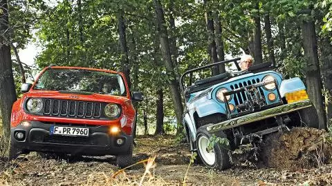 Haut vs Gëschter: Jeep Renegade vs 1970 Jeep CJ-5 Renegade