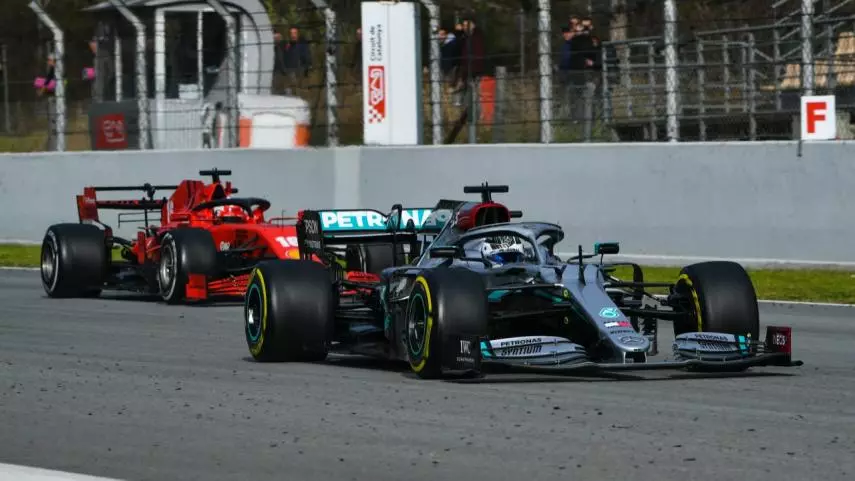 Bottas nei test di Barcellona