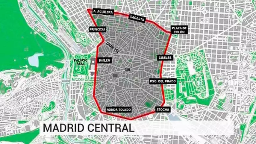 mapa centrálního Madridu