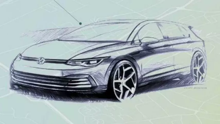 Esboços do Volkswagen Golf 2019