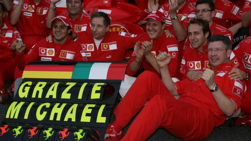 Schumacher slavlje sa Ferrarijem