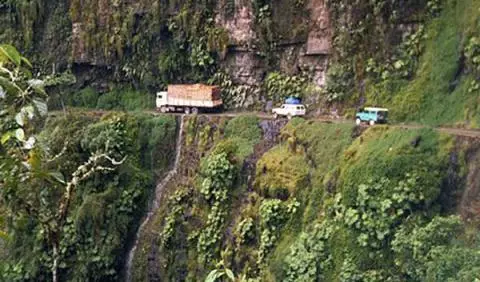 Yungas Highway, en Bolivio