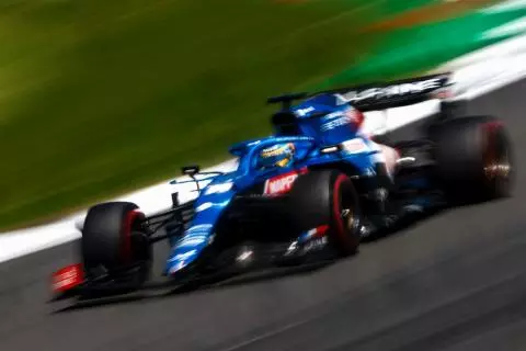 Fernando Alonso hjá Silverstone