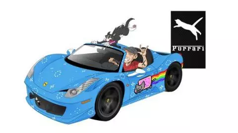 Ferrari 458 Spyder на Deadmau5 прилагоден како Purrari