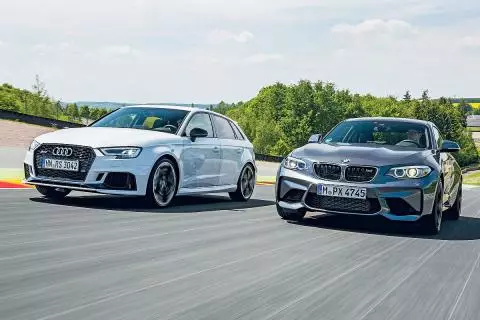 Audi RS3 batok sa BMW M2