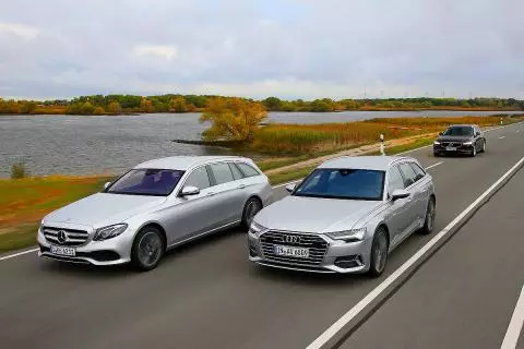 Муқоисаи Audi A6 Avant против Volvo V90 ва Mercedes E-Class Estate