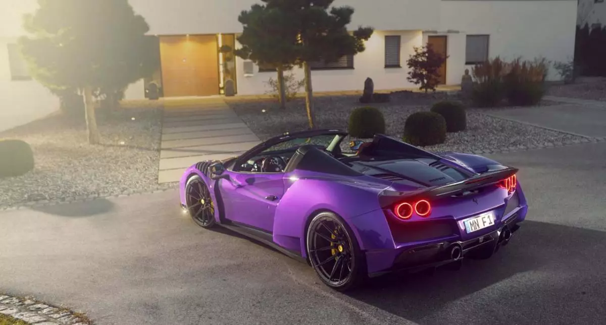 Ferrari F8 Spider Novitec: o le manu lea e 818 hp