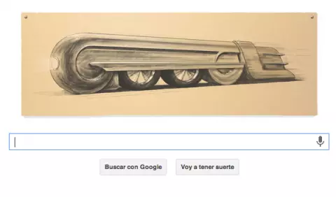 Doodle Google dengan kereta api elektrik GG1