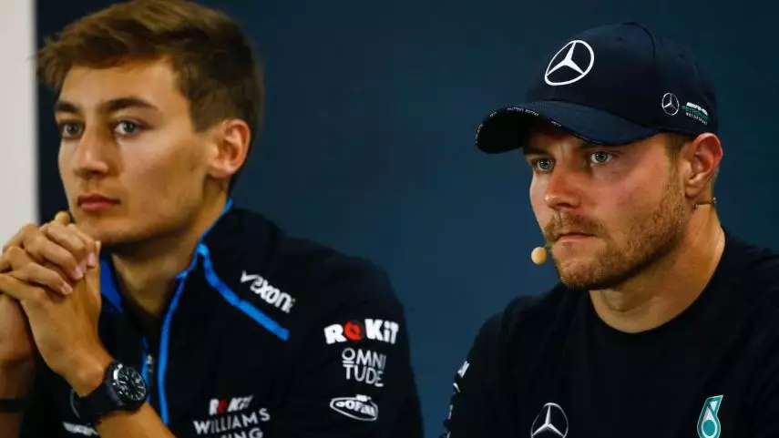 George Russell naValtteri Bottas