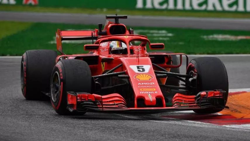 Vettel dalam Latihan Bebas 2 di Monza