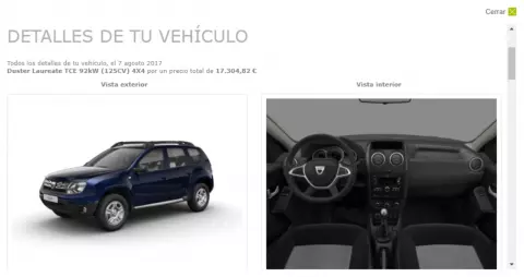 Dacia configurator