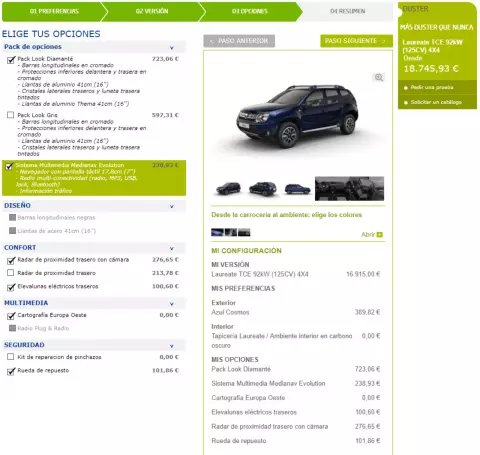 Dacia configurator