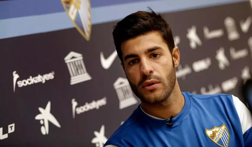 Miguel Torres, en rolda de prensa co Málaga CF