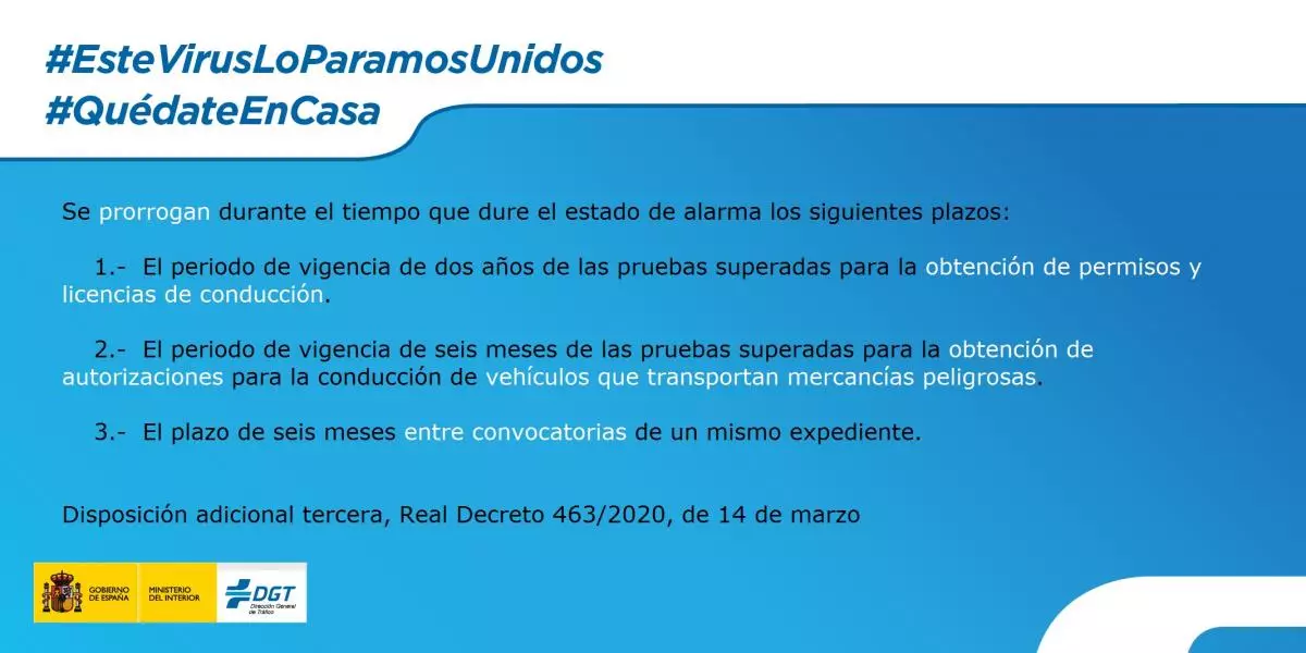 Se estaba a sacar o carné de conducir, isto ocorre co estado de alarma