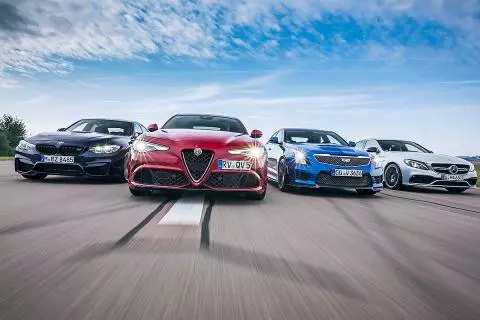 Papiso: 4 superberlinas. Giulia Quadrifoglia/M3/ATS-V/AMG C 63 S