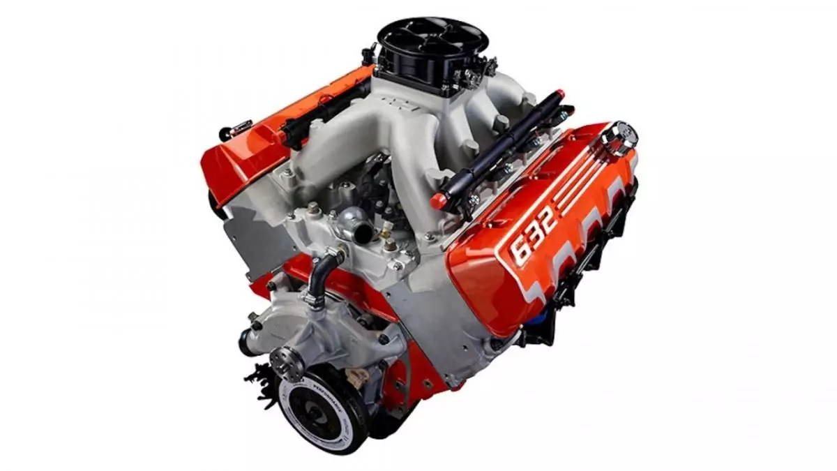 Dëst ass den beandrockende 10,3-Liter V8-Motor deen de Chevrolet debutéiert