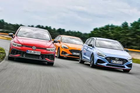 Golf GTI vs Focus ST vs i30N