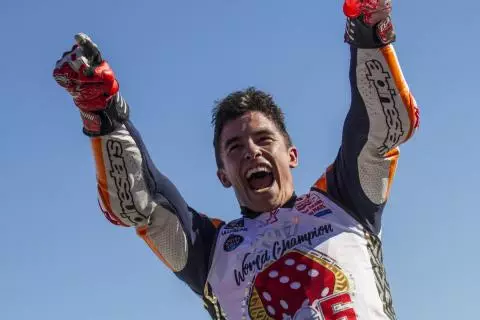 Titelfeier Marc Márquez MotoGP 2017