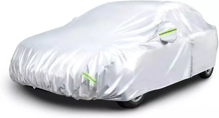 Amazon Basics Silver Car Cover