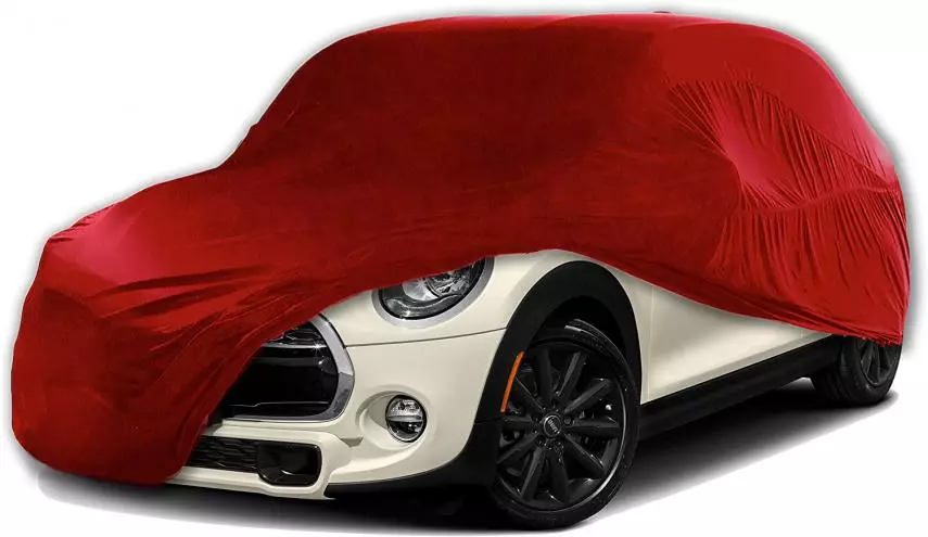 Elegant red car cover