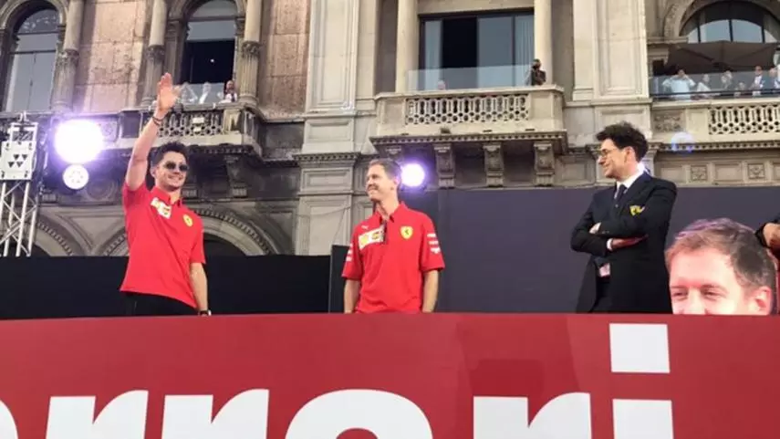 Charles Leclerc και Sebastian Vettel