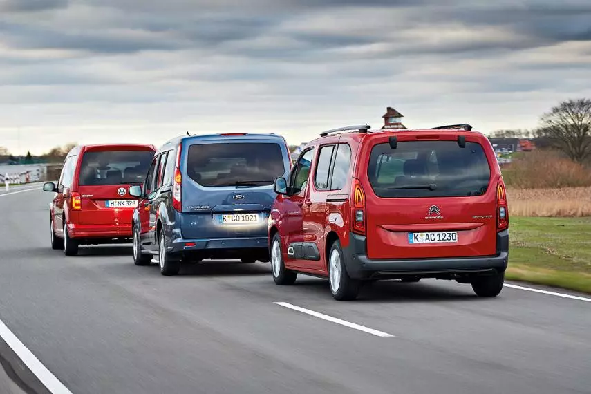 Citroën Berlingo vs Ford Tourneo jeung Volkswagen Caddy