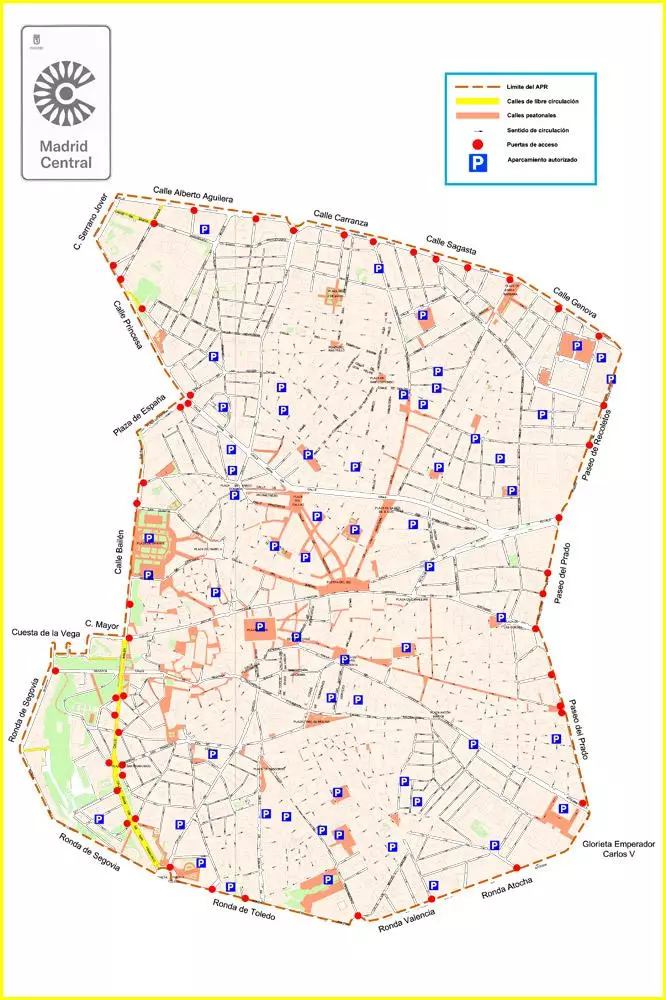 Central Madrid Map