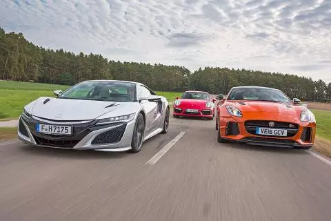 ንጽጽር፡ Honda NSX/Jaguar F-Type SVR/Porsche 911 Turbo